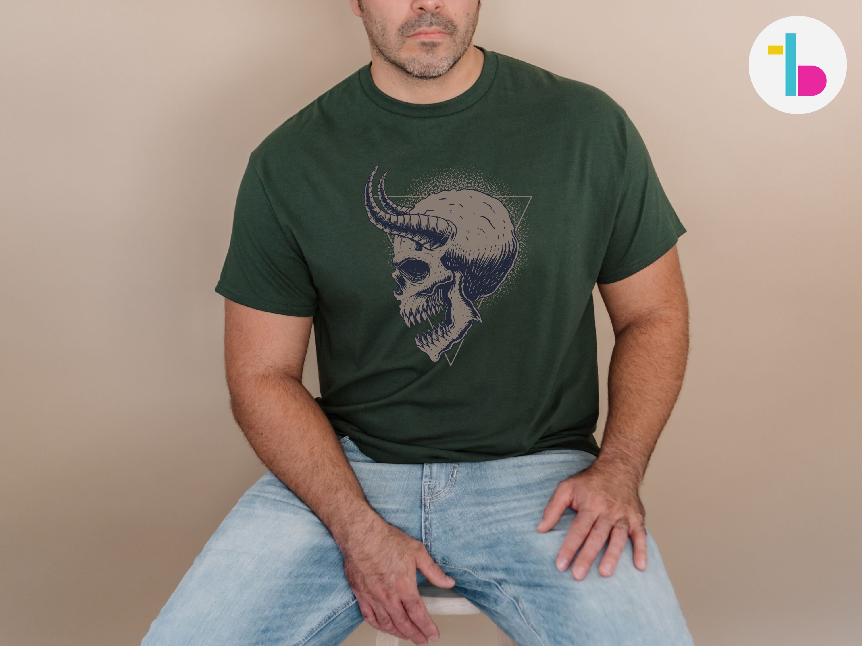 Human Skull Shirt, Satanic Shirt, Pagan Shirt, Satanic Pentagram ...