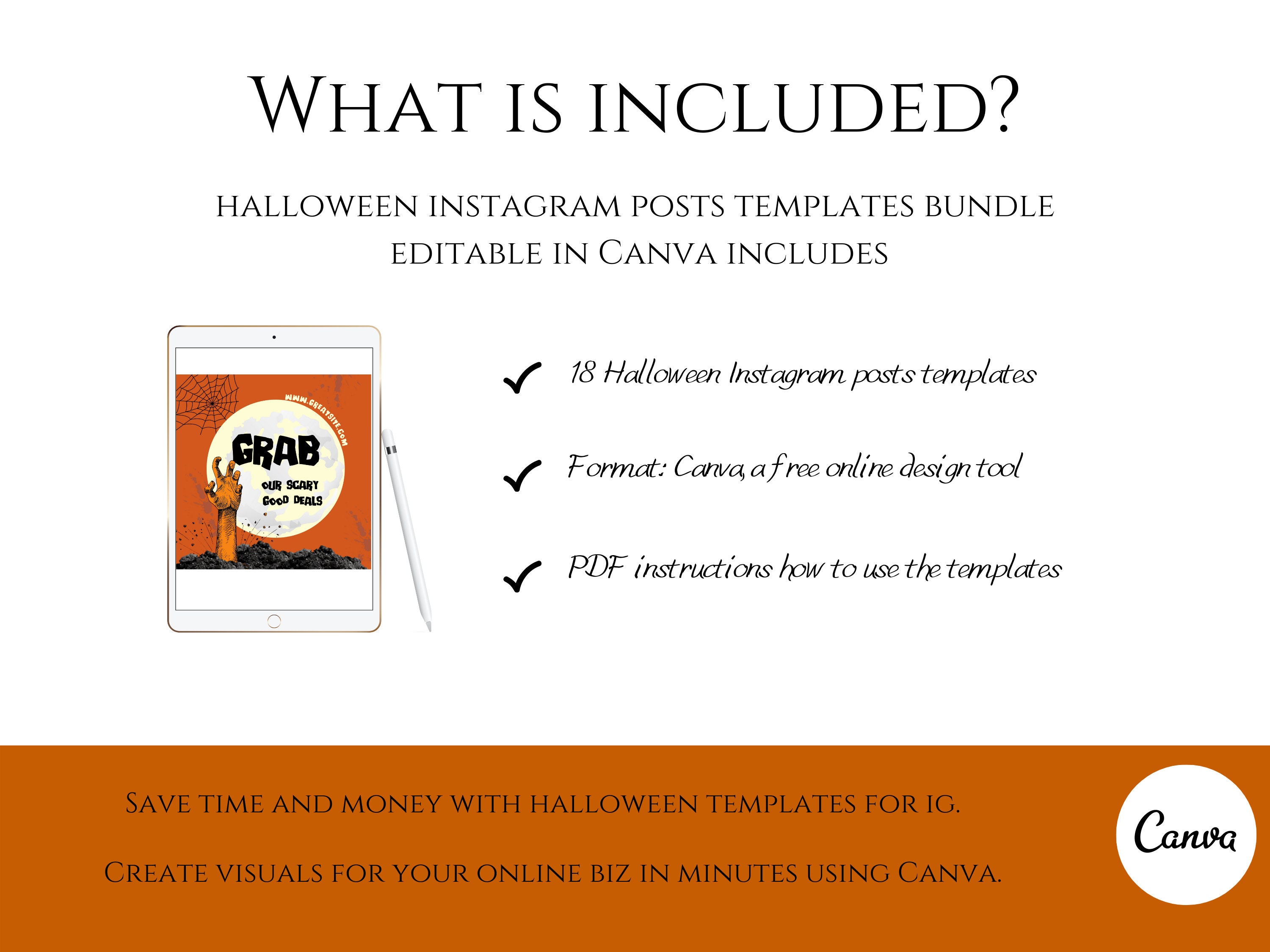 Halloween Post Templates Bundle Kit Halloween Social Media - Etsy