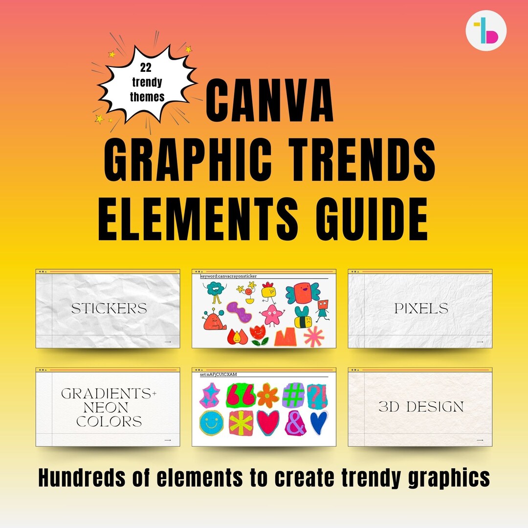 Canva Graphic Trends Elements Guide, Social Media Elements Kit Template ...