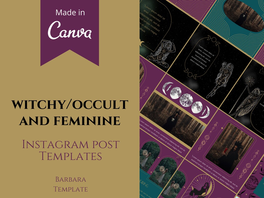 Occult Canva Template Pack - 20 Enchanting Witchy Designs for Instagram ...