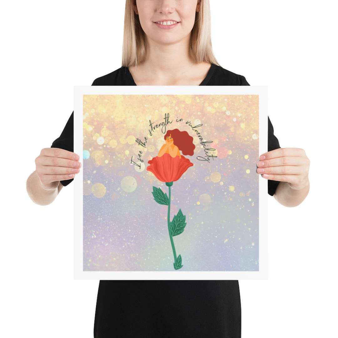 Red Flower Girl Poster - Etsy