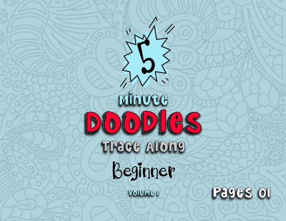 Doodles Trace Along Pages 01 - Etsy