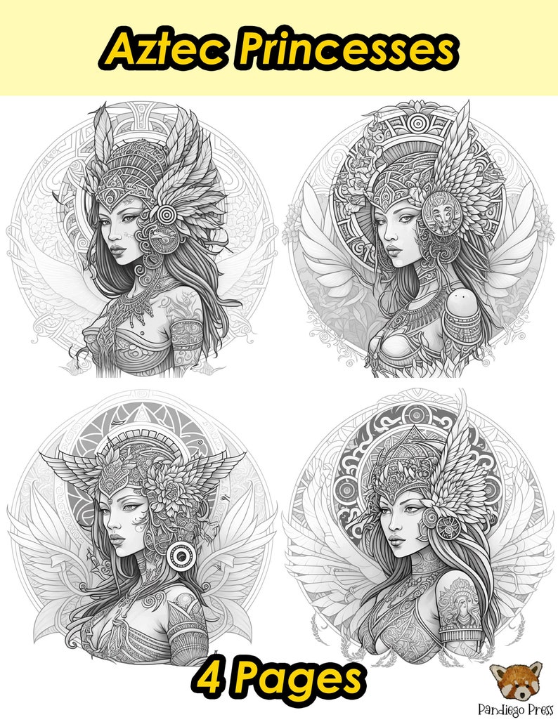 Aztec Princesses Volume 002 4 Pack - Etsy