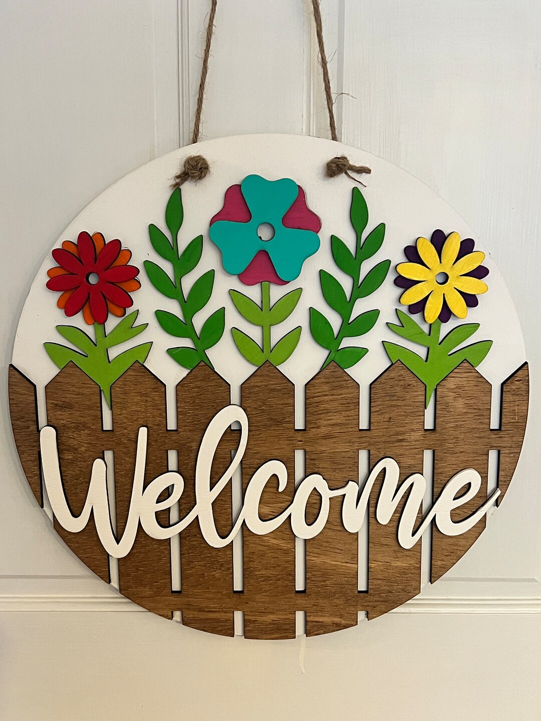 Door Hangers Spring Door Signs Custom Signs Wood Signs Front Door ...