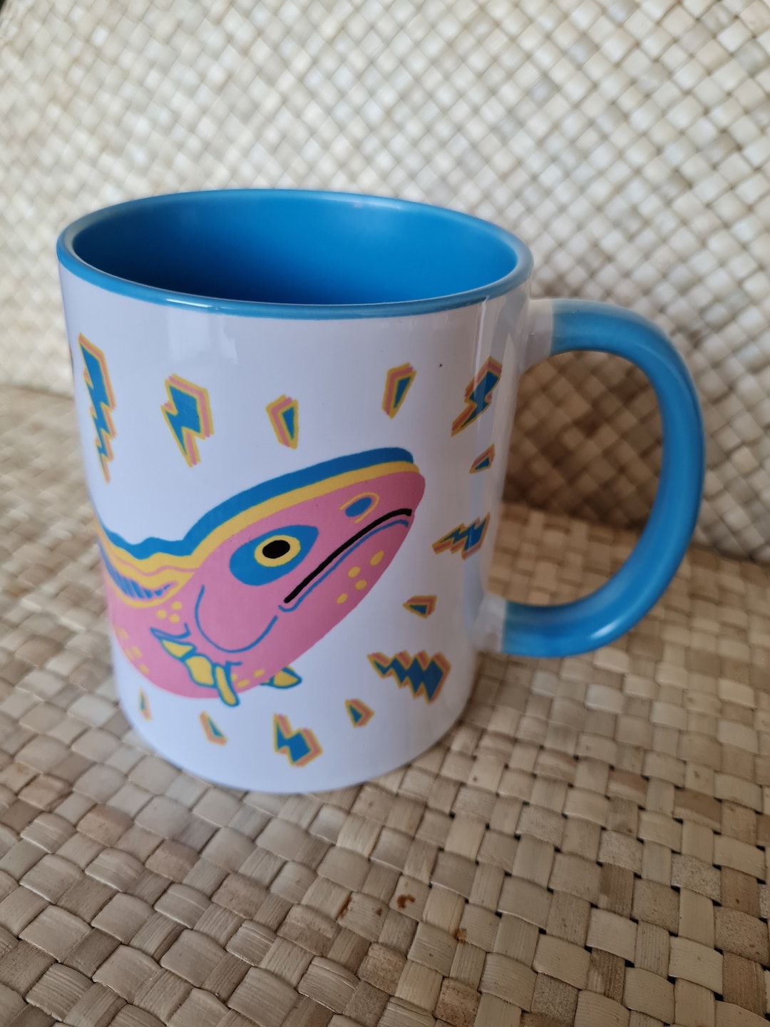Eelectric Electric Eel Painted Mug / Mug With Color Inside Cup - Etsy