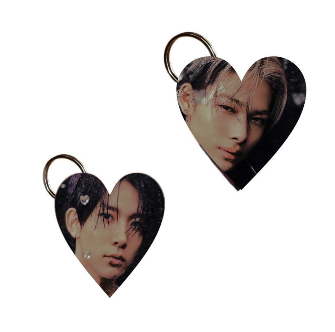 Enhypen Keychain Custom Keychain Heart Shaped Keychain - Etsy