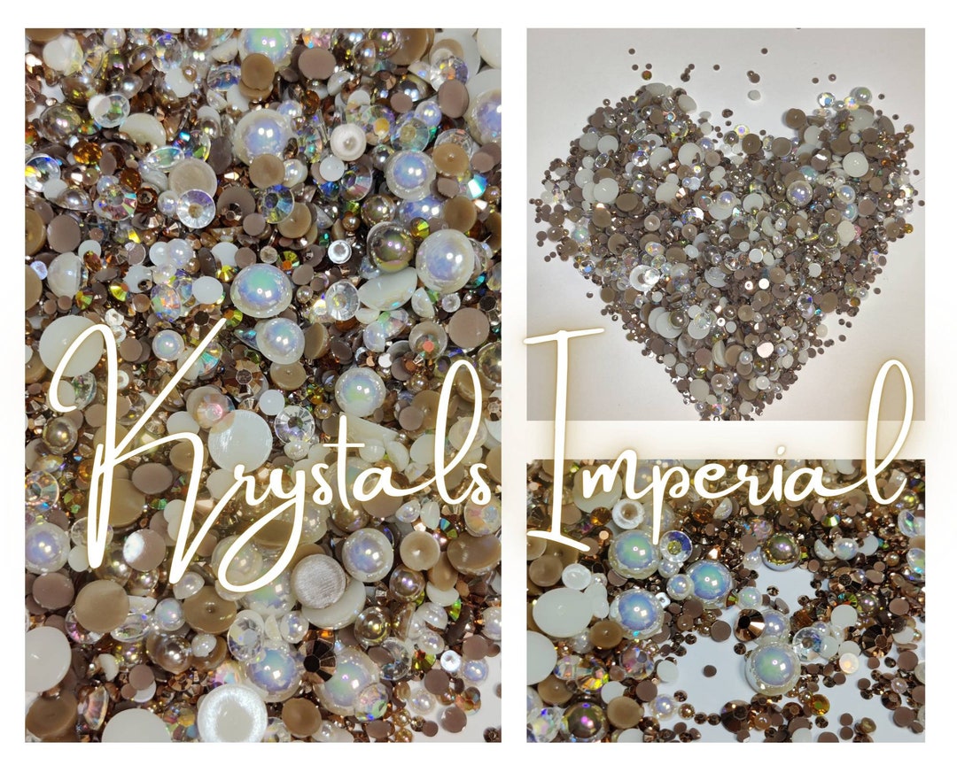 Half Pearl and Rhinestone Mix Sands of Time - Etsy