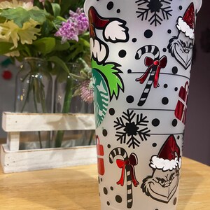 Custom Grinch a Christmas Themed Reusable Venti Starbucks Cold Cup ...