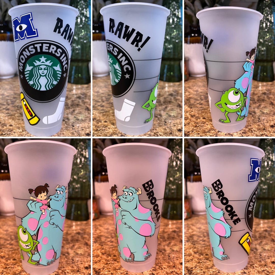Custom Monsters Inc Themed Starbucks Cup | Mike Wazowski Sulley Boo ...