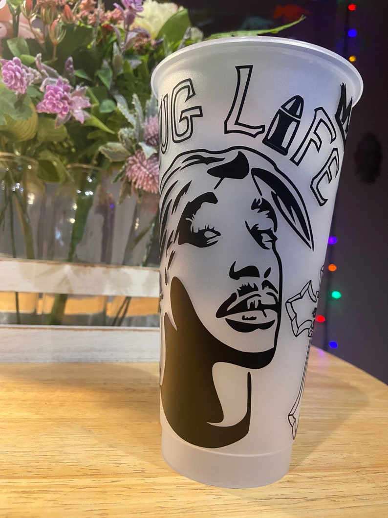 2 Pac// Tupac Themed Custom Reusable 24 Oz Starbucks a Cup / - Etsy