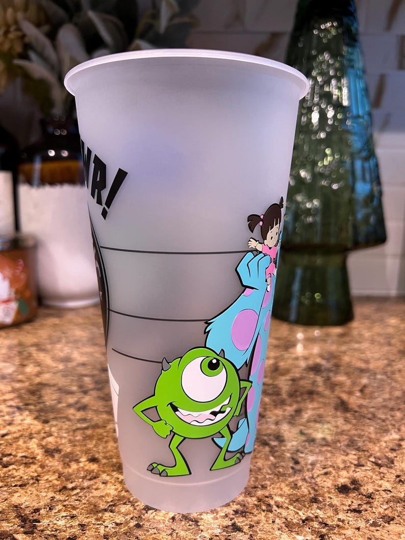Custom Monsters Inc Themed Starbucks Cup | Mike Wazowski Sulley Boo ...