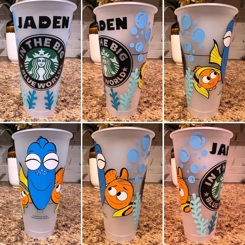 Custom Finding Nemo Themed Reusable Starbucks Cup - 24 Oz / Disney - Etsy