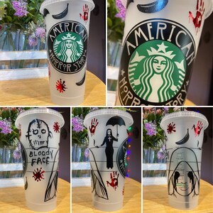 Custom AHS American Horror Story Season Themed Reusable Venti Starbucks ...