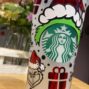 Custom Grinch a Christmas Themed Reusable Venti Starbucks Cold Cup ...