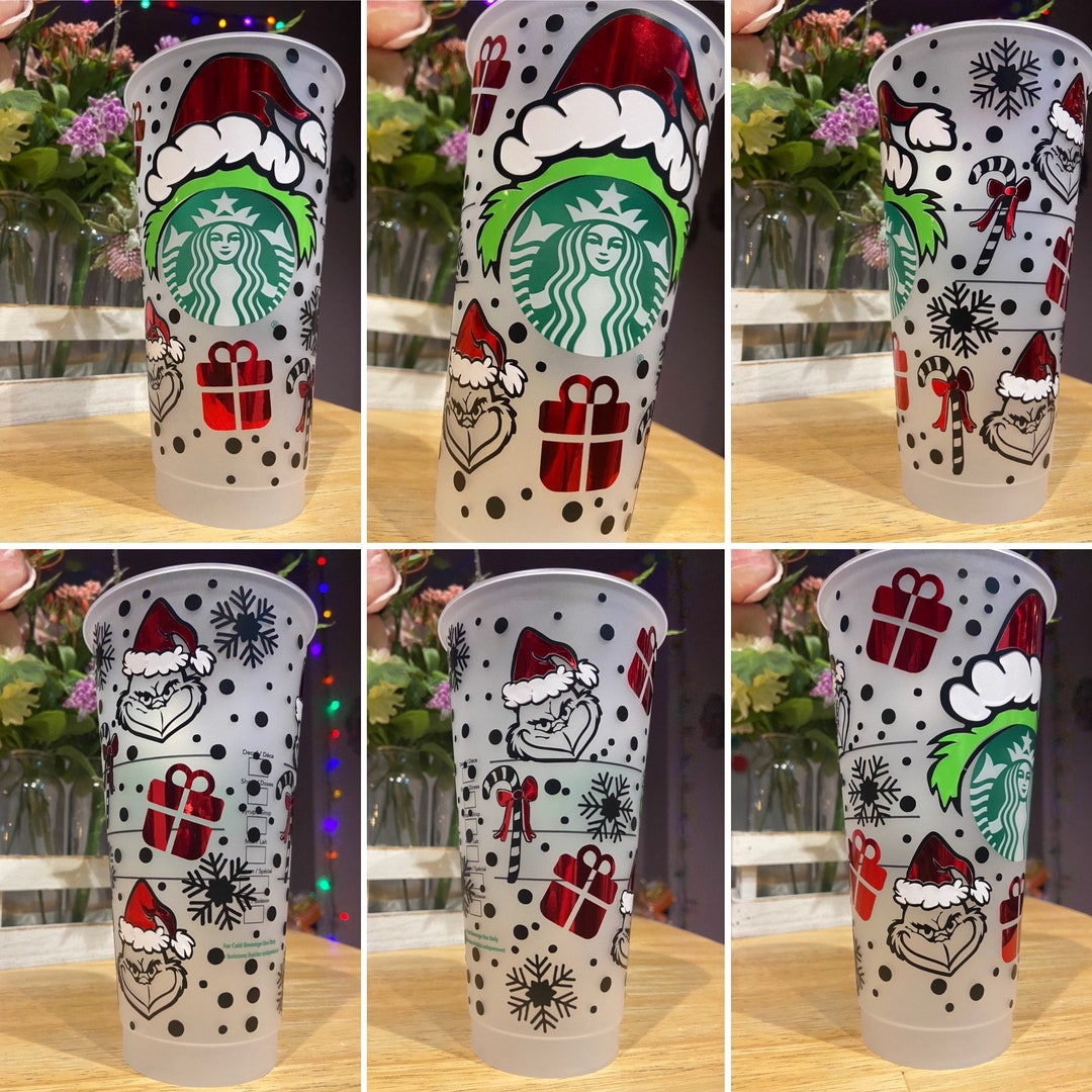 Custom Grinch a Christmas Themed Reusable Venti Starbucks Cold Cup ...