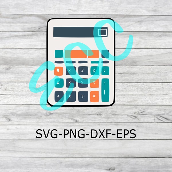 Calculator Svg - Etsy