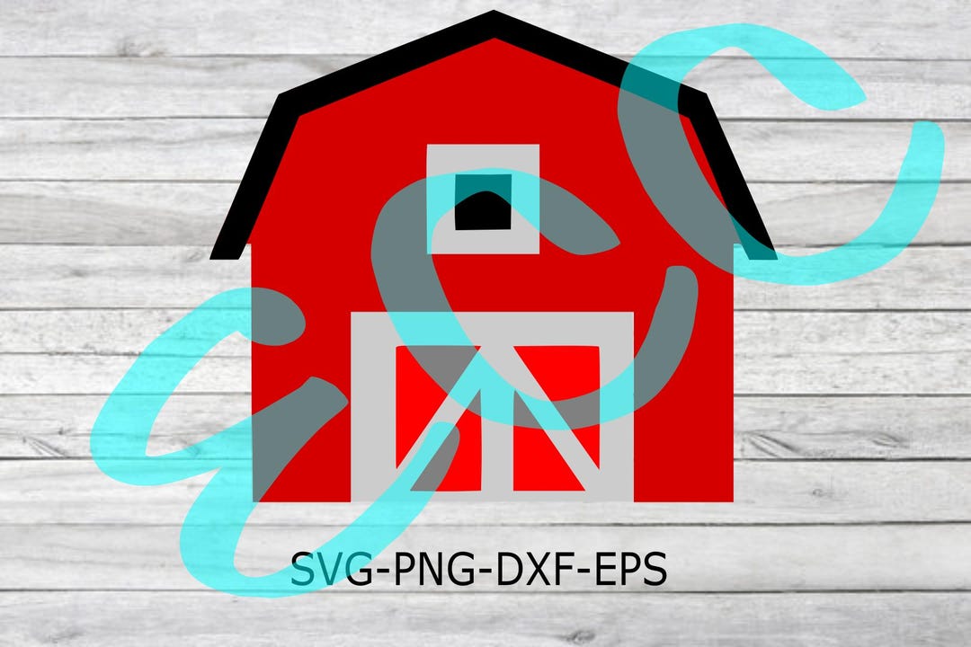 Cute Red Animal Barn- Horse Stables- Petting Zoo- Animal Building- Svg ...