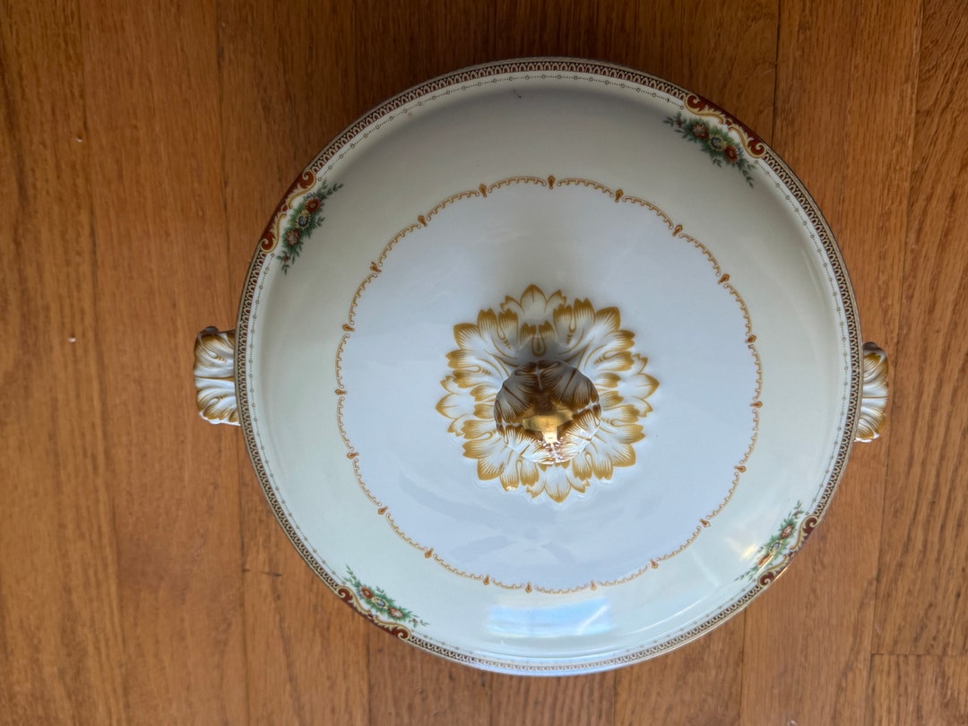 Meito China Asama Shape-covered Vegetable Serving Bowl 9" Large 8" Tall ...