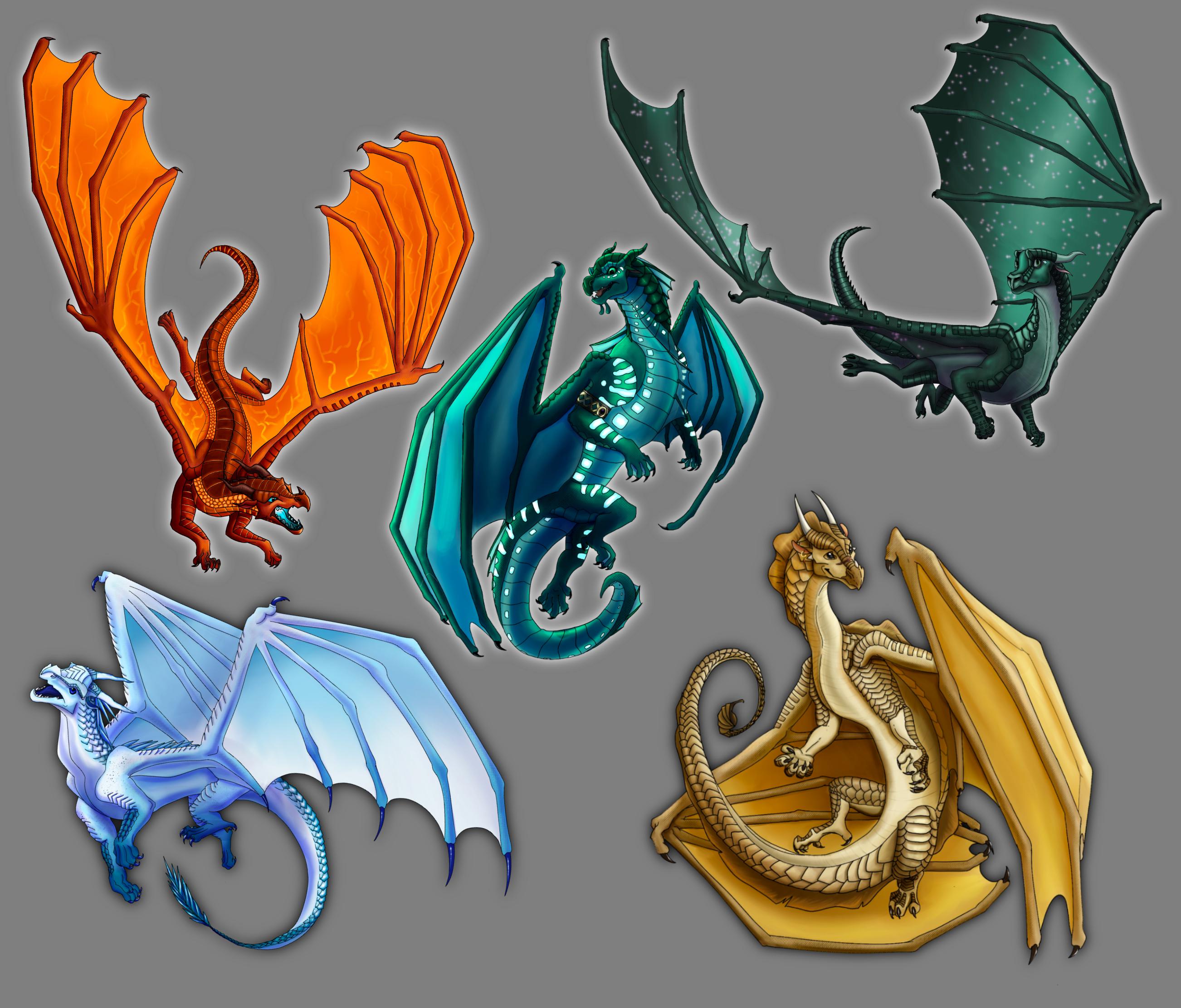 Wings of Fire (wof) Arc 2 Stickers POV Dragons || Moonwatcher, Winter ...