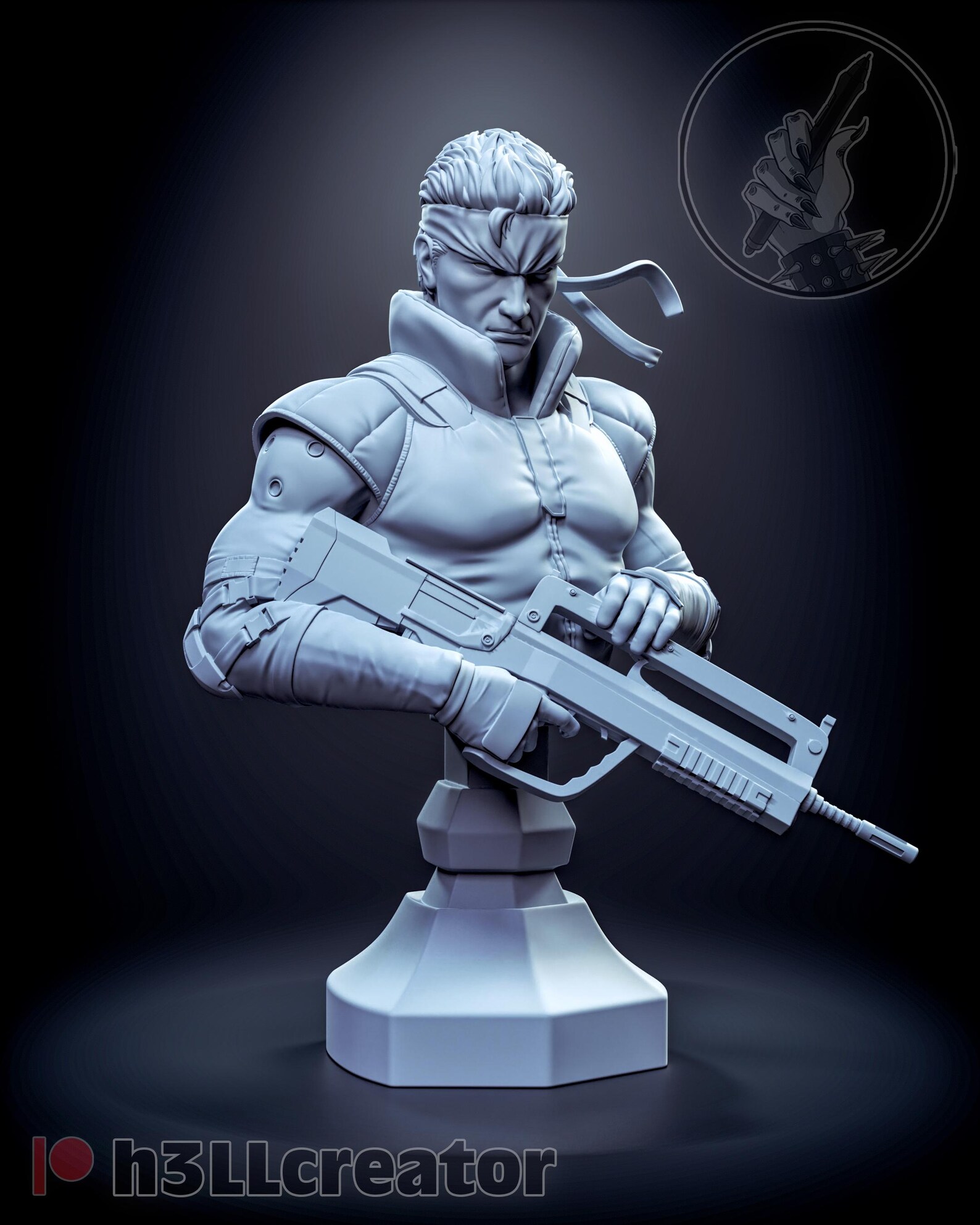 Solid Snake - Konami - Metal Gear Solid - H3ll Creator - Bust or Statue ...
