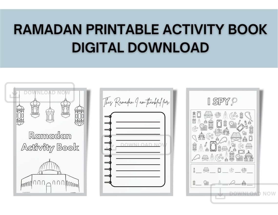 PRINTABLE Eid Activity Book, Kids Ramadan Printable, Ramadan Activity ...