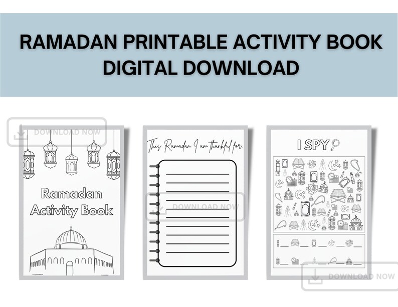 PRINTABLE Eid Activity Book, Kids Ramadan Printable, Ramadan Activity ...