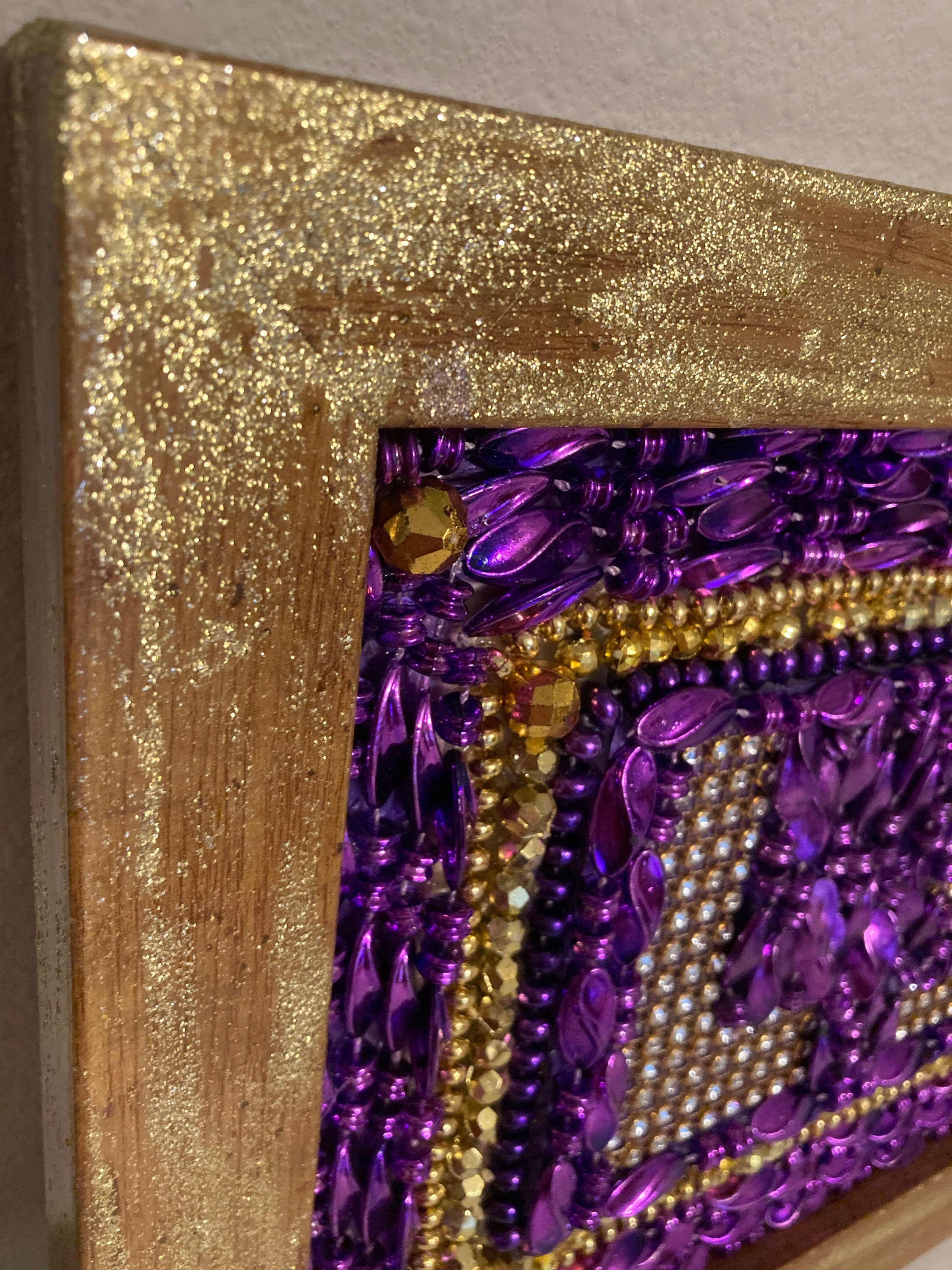 Mardi Gras Bead Art LSU - Etsy