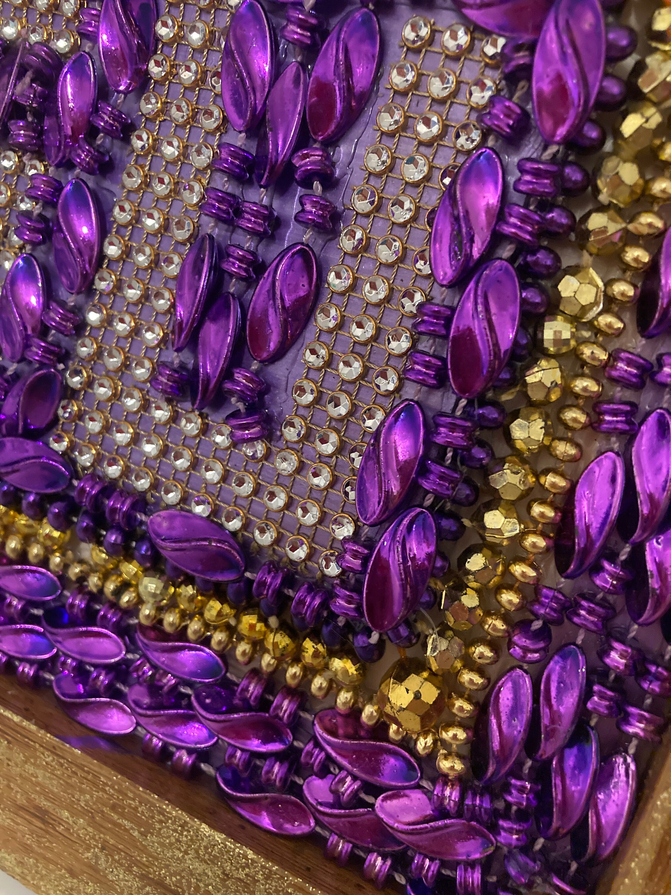 Mardi Gras Bead Art LSU - Etsy