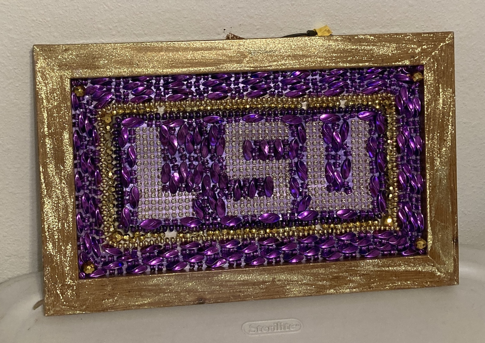 Mardi Gras Bead Art LSU - Etsy