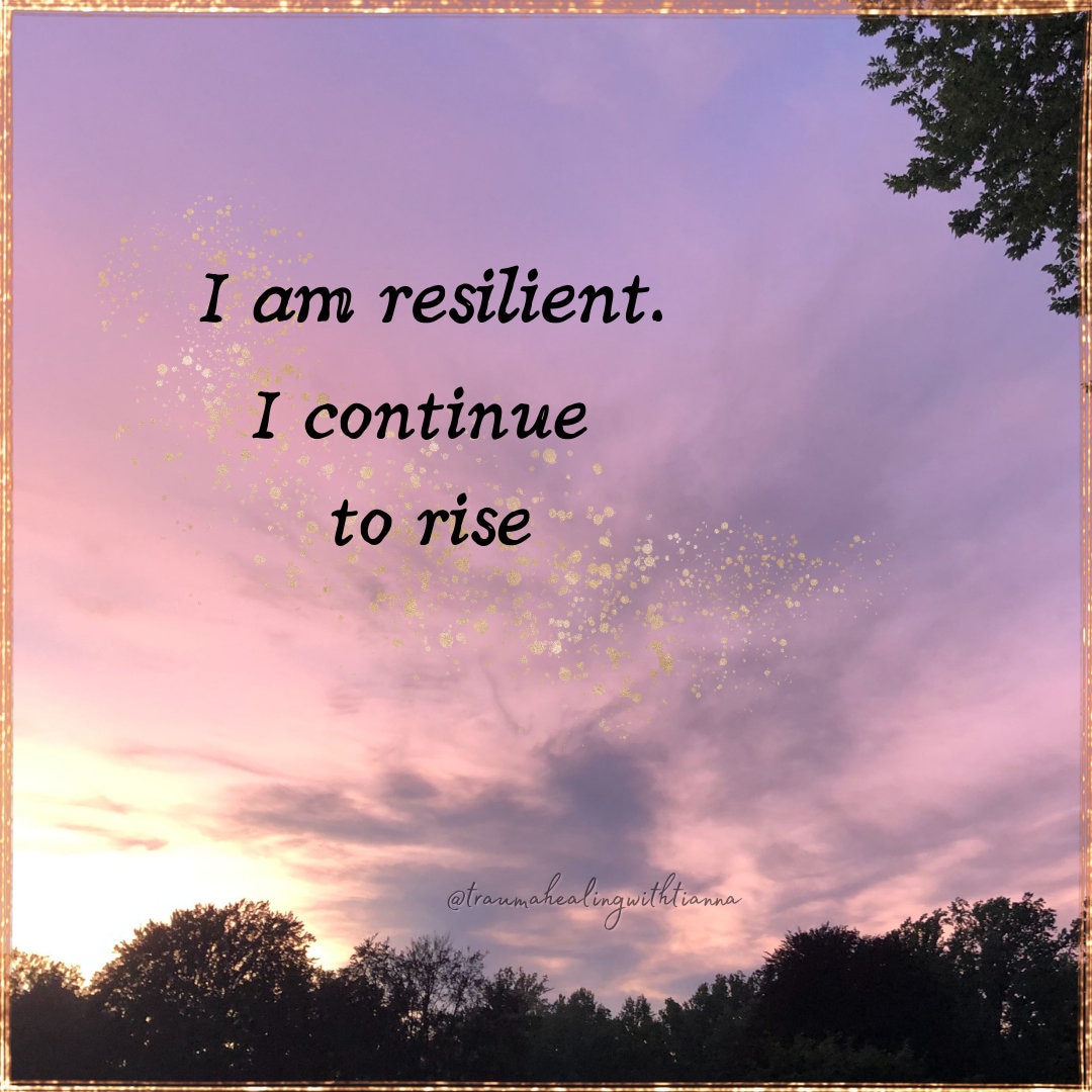 Printable Photo Affirmation Art 'I Am Resilient; I Continue to Rise ...