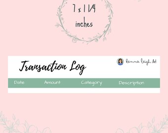 Transaction Log - Etsy