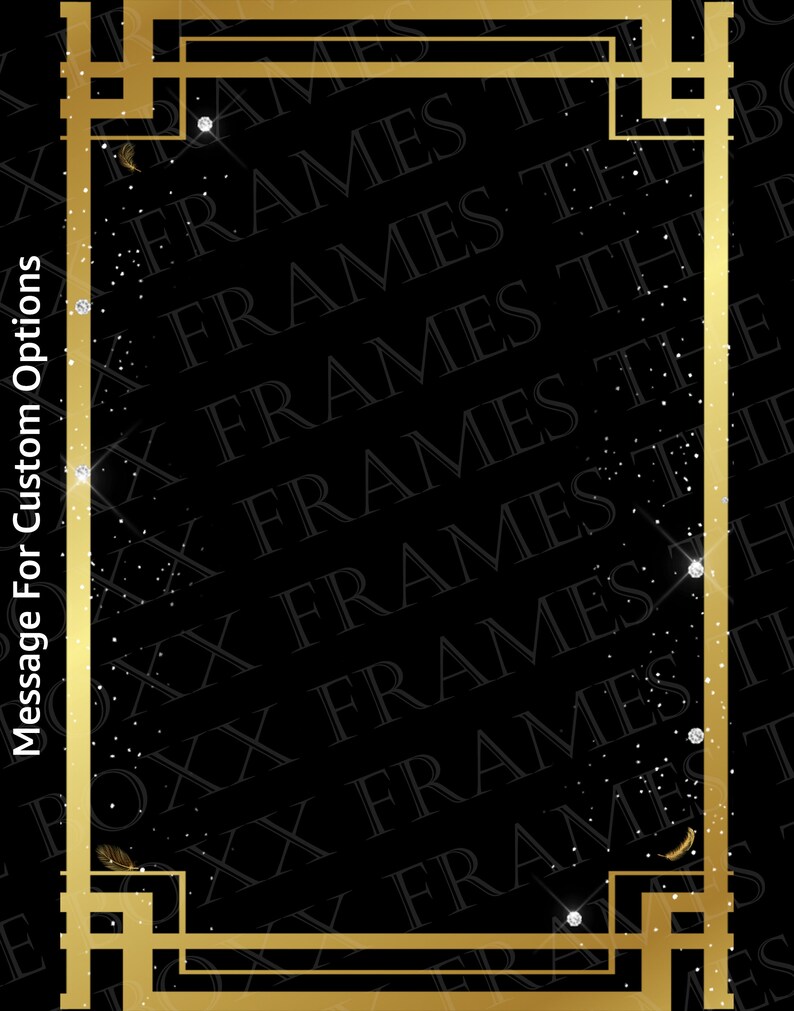 720 X 1280 360 Photo Booth Template Gold Frame With Diamonds Birthday ...