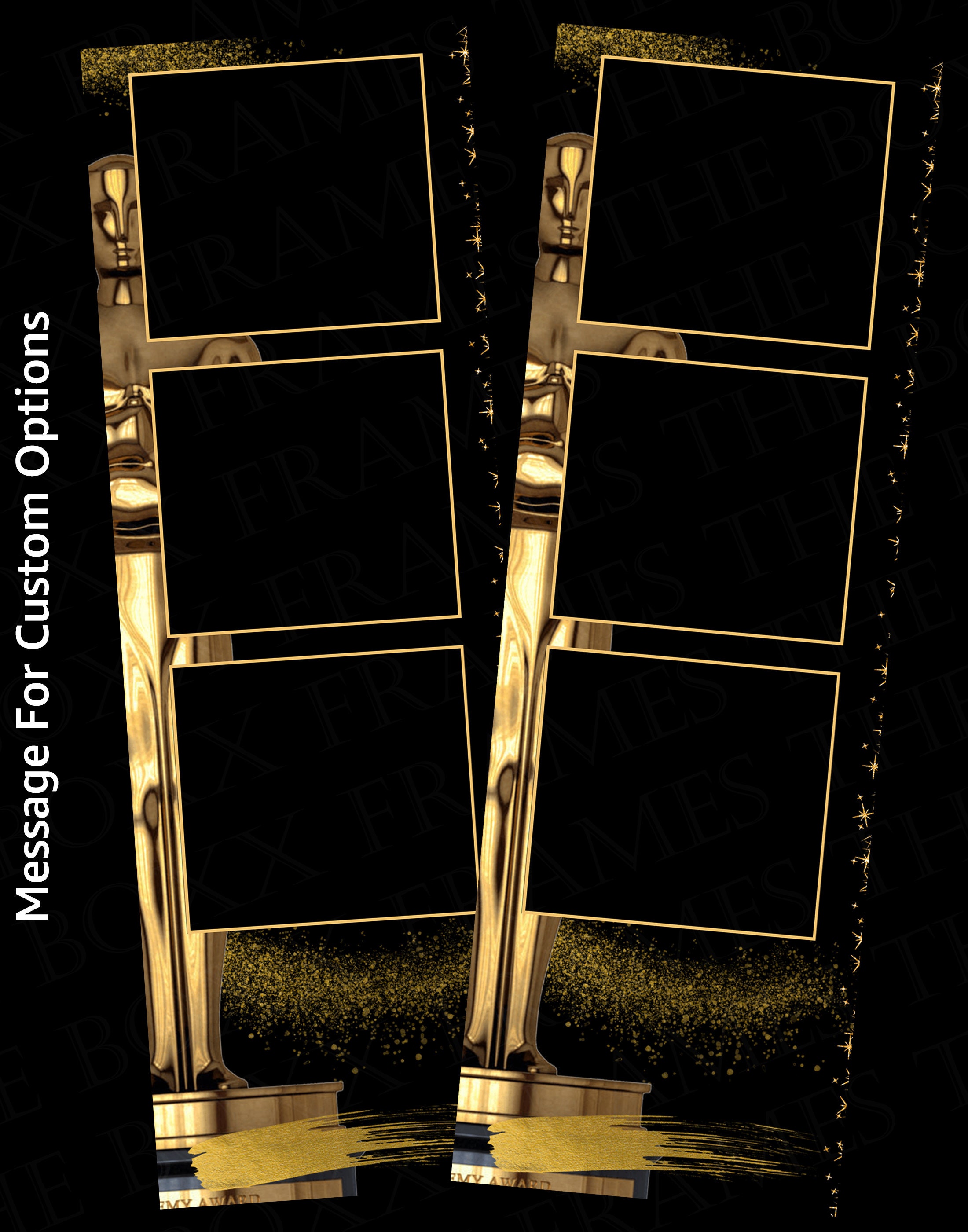 Photo Booth 2x6 Template Awards Ceremony Gold Sparkles Stars Emmy - Etsy