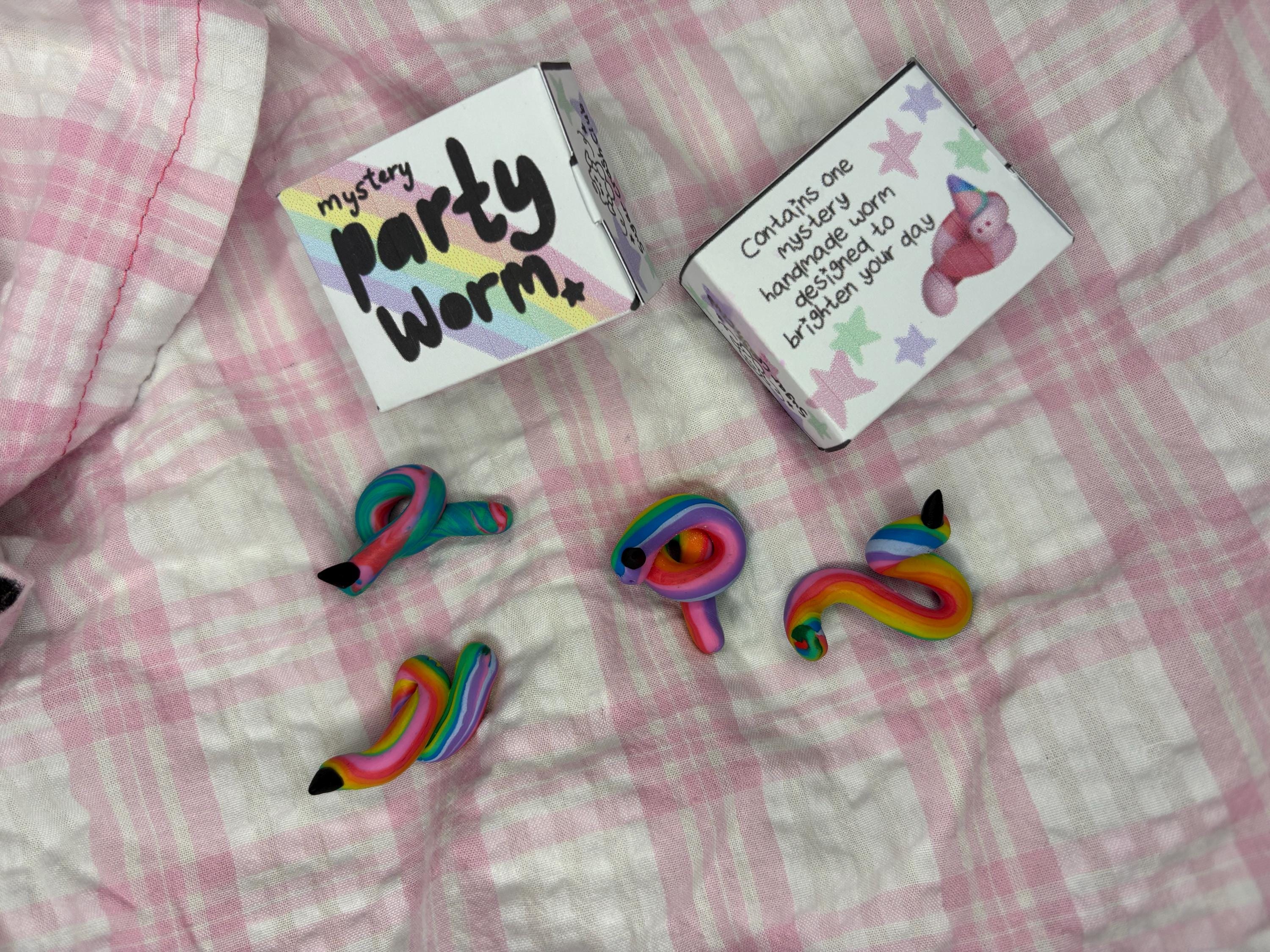 Party Worm // Blind Box, Weirdcore, Trinket - Etsy