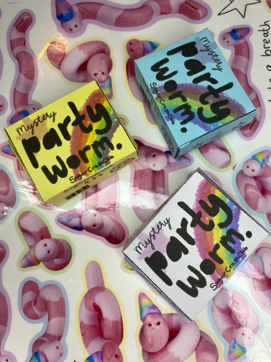 Party Worm // Blind Box, Weirdcore, Trinket - Etsy