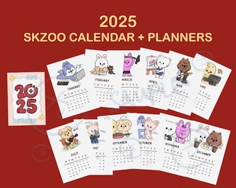 DIGITAL Printable 2024 Calendar Stray Kids Skzoo - Etsy