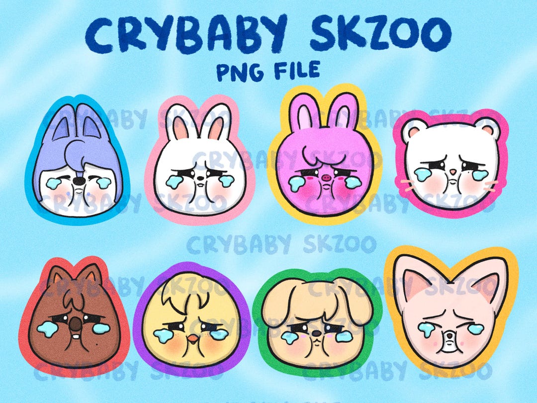 Stray Kids Cry Baby SKZOO Printable Stickers | PNG FILE - Etsy