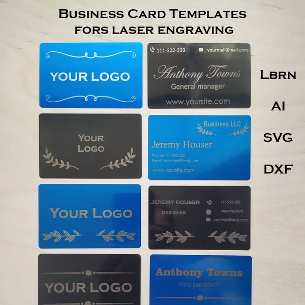 Xtool Metal Business Cards Template - Etsy Australia