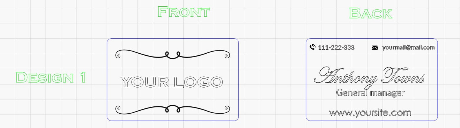 Business Card Templates for Laser Engraving 5 Design Bundle Laser ...