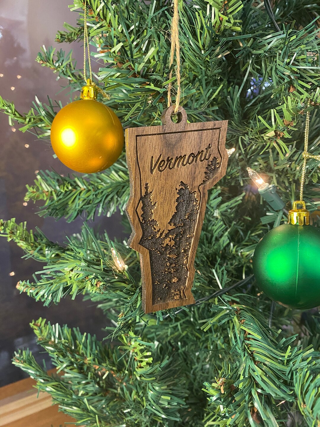 Vermont Ornament State Shape VT Trees Ornament Vermont - Etsy