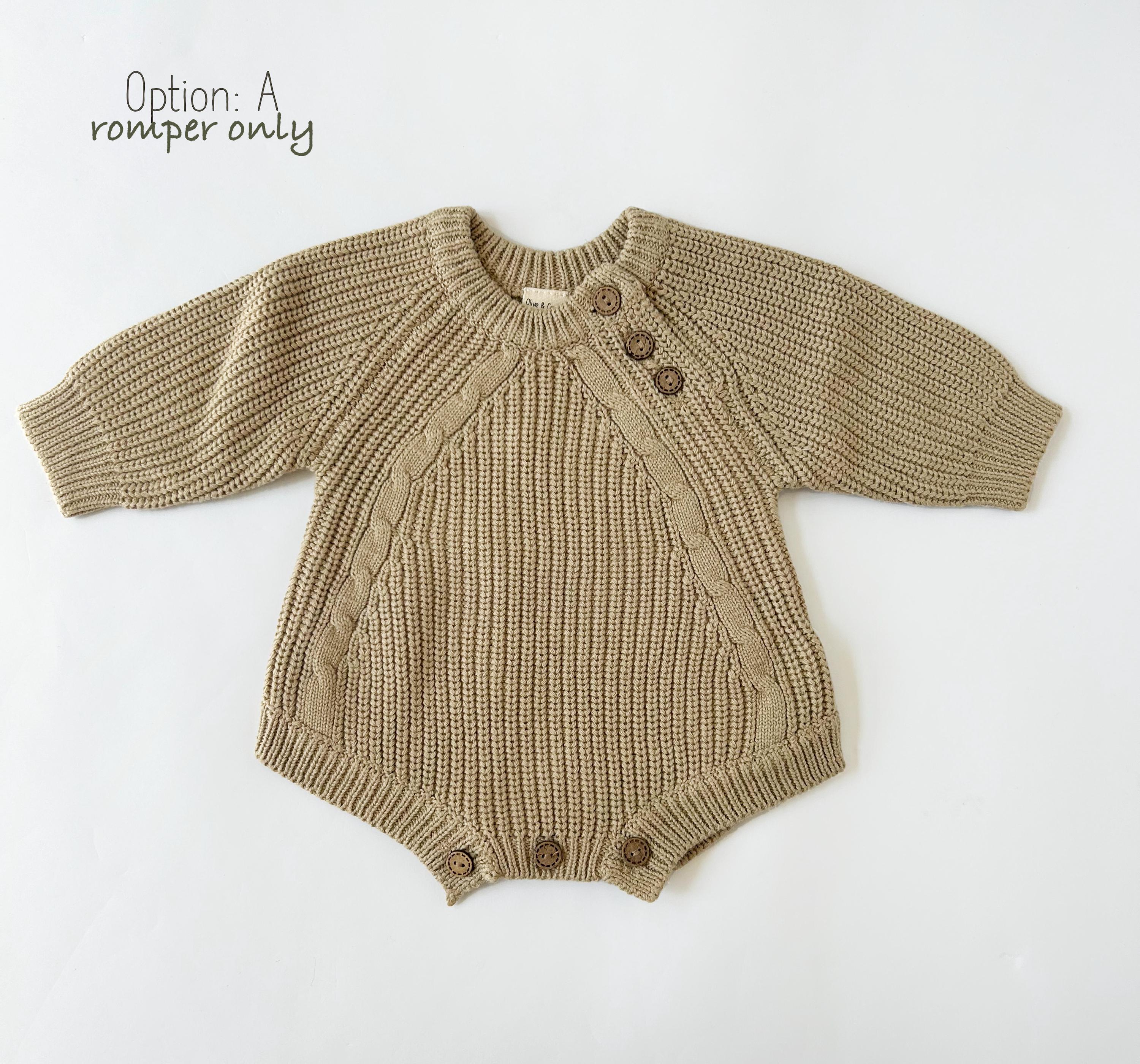 Baby Newborn Chunky Knit Set Options | Romper Booties Hat | OREGANO ...
