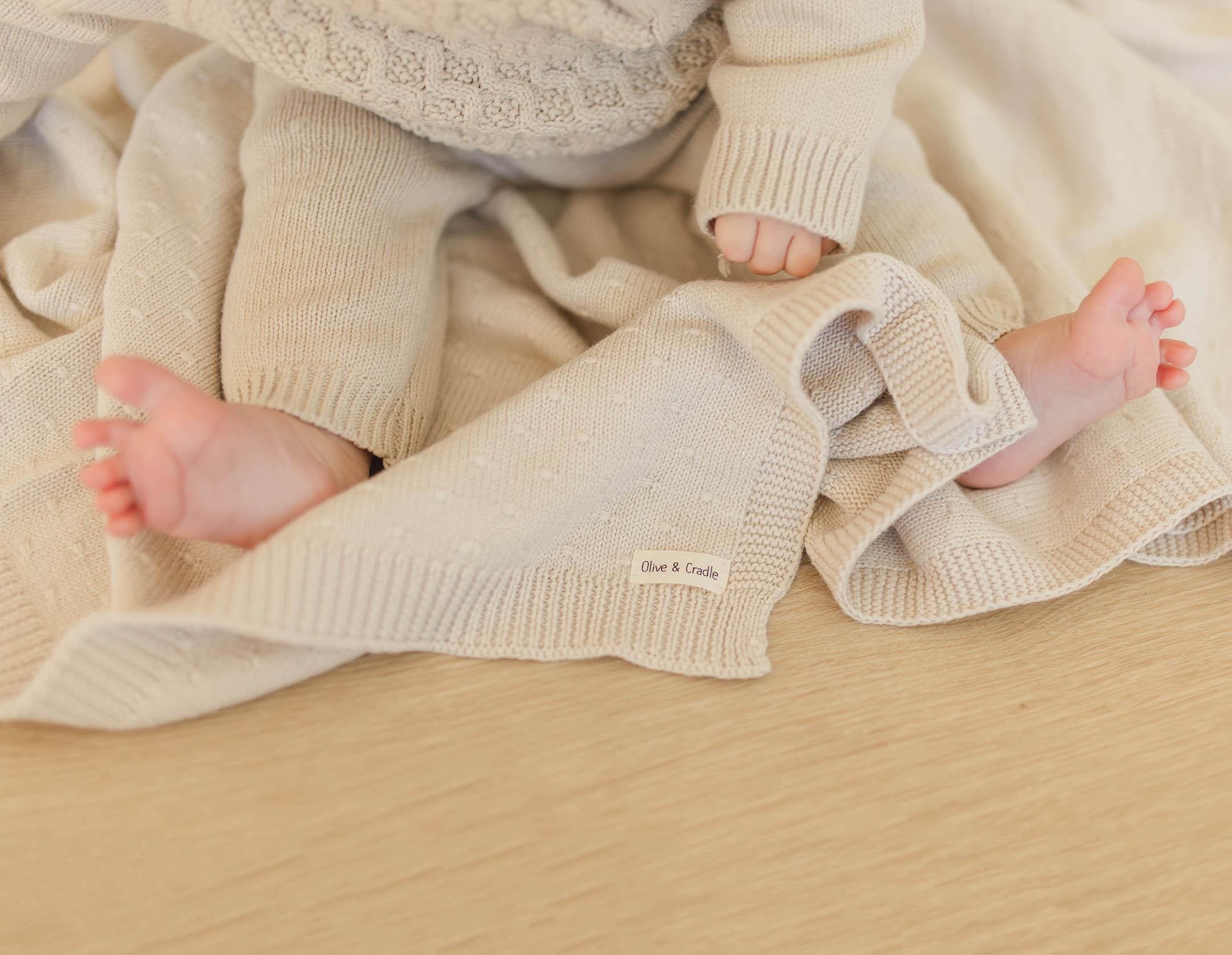 Cotton Knit Baby Blanket Receiving Swaddle | Leo - Etsy