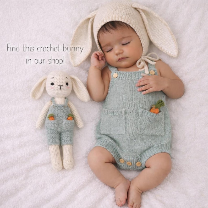 Baby Knit Romper Classic Spring Easter | Dusty Blue Henry ROMPER - Etsy