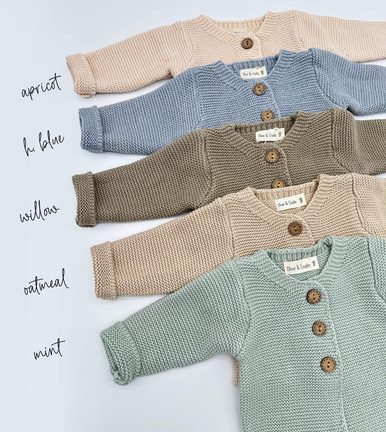 Knit Baby Sweater | Easter Cardigan Spring 100% Cotton Buttoned Jacket ...