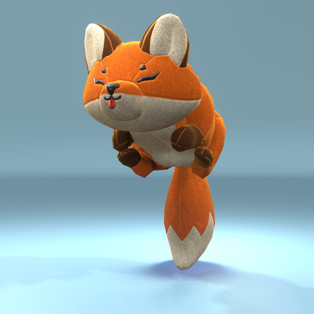 3D Fox Plush Hat Accessory for Virtual Avatars - Vrchat Ready - Etsy