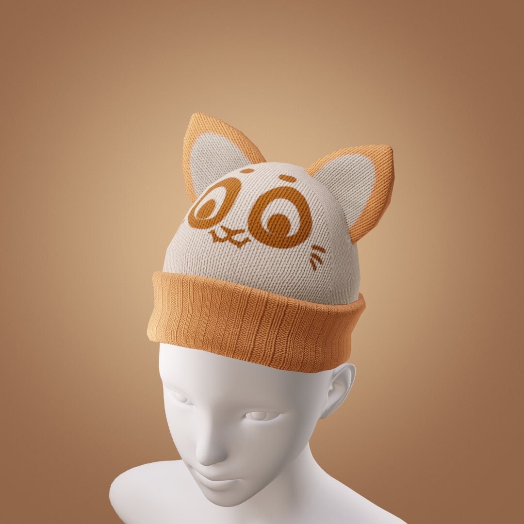 3D Cat Beanie Hat Accessory for Virtual Avatars - Vrchat Ready - Etsy