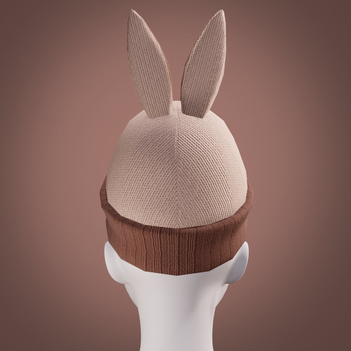 3D Bunny Beanie Hat Accessory for Virtual Avatars - Vrchat Ready - Etsy