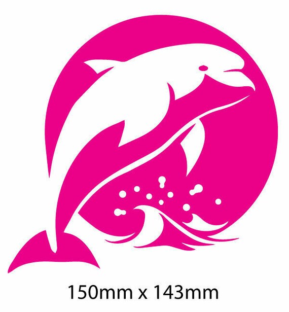 Dolphin car sticker window sticker laptop sticker in pink | Etsy