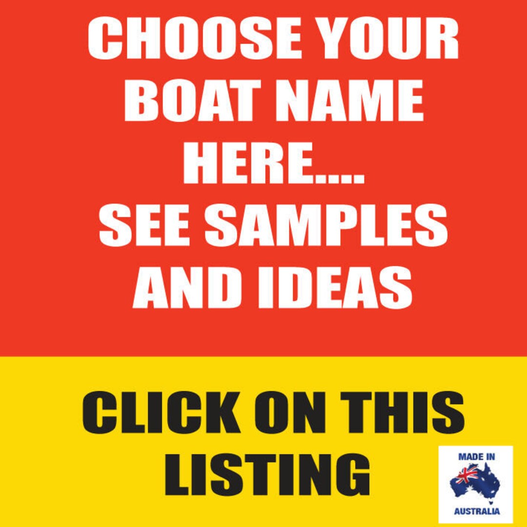 Qty 2 Size 1.6m Custom Boat Name Sticker Decals 1600mm X 150mm - Etsy