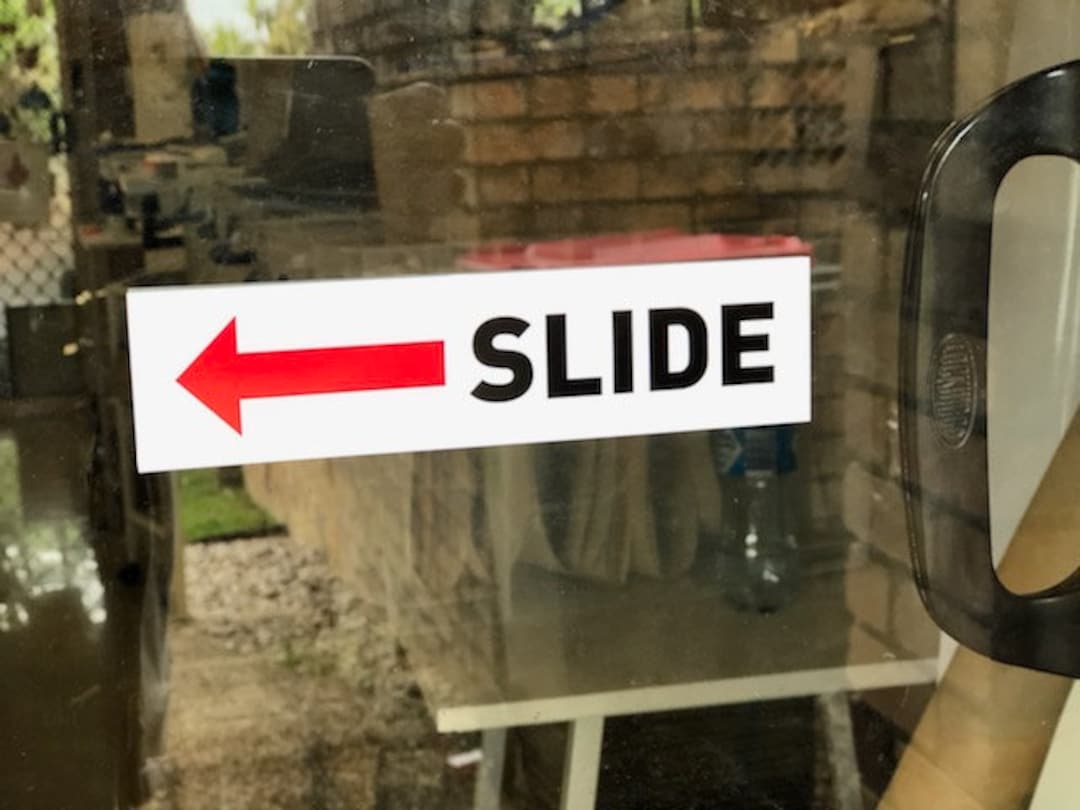 Slide Sticker for Glass Sliding Door Warning Sticker Decal - Etsy